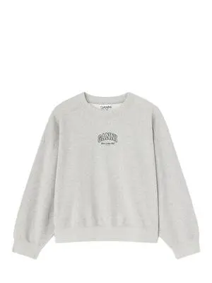 GANNI Felpa Con Logo - Gray