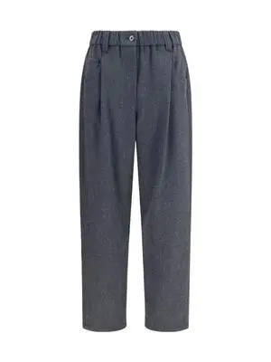 Brunello Cucinelli Wool Blend Trousers - Multicolor
