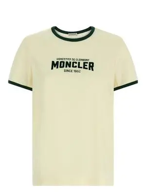 Moncler Flocked Logo T-shirt - Cream
