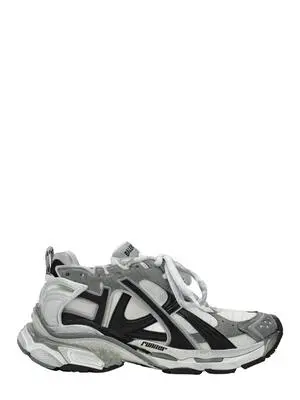 Balenciaga Runner Sneakers In Nylon And Suede - Gray