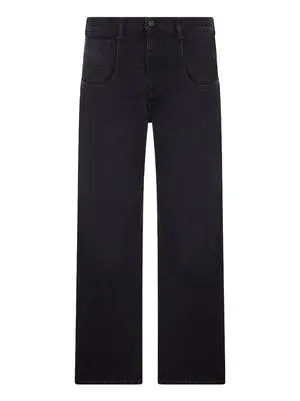 MAISON MARGIELA Straight Leg Jeans In Cotton Denim - Black