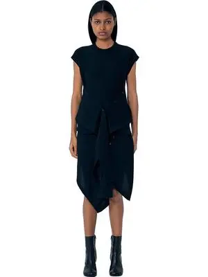 LEMAIRE Sleeveless Buttoned Top - Black