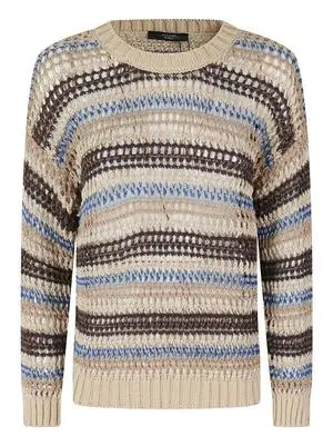 Max Mara Linen And Cotton Pullover - Brown