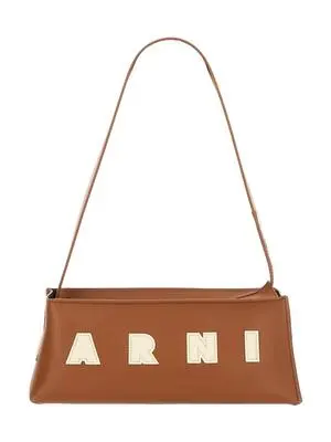 Marni Marni Leather Baguette Museum Bag Brown