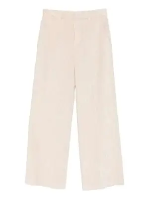 Brunello Cucinelli Corduroy Loose Pants With Monili - Multicolor