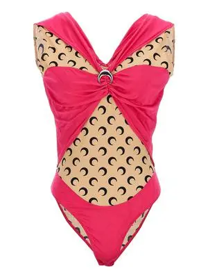 MARINE SERRE Logo Bodysuit - Pink