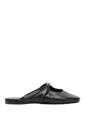 Loewe Pebble Sabot In Soft Lamb Nappa Leather - Black