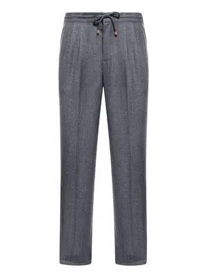 Brunello Cucinelli BRUNELLO CUCINELLI Wool Trousers Brown