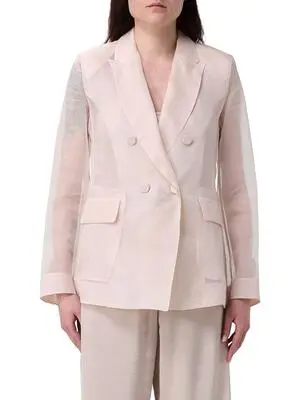 Max Mara MAX MARA Double Breasted Wool Blazer Gray