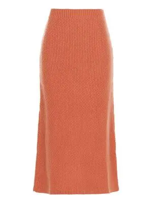 Chloé Knit Long Skirt - Orange