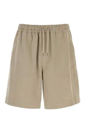 Giorgio Armani Linen Bermuda Shorts - Gray