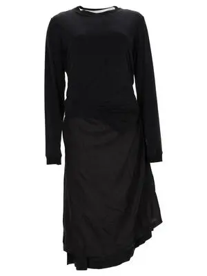 MAISON MARGIELA Draped Midi Dress - Black