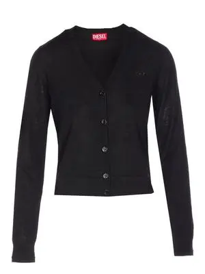 DIESEL® Logo M-alima Cardigan - Black