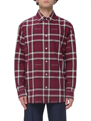 Gucci Check Cotton Shirt - Red