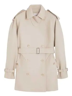 Max Mara Short Cotton Duster Coat - Brown
