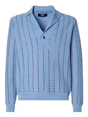 Fendi Light Cotton Knit Jumper - Blue