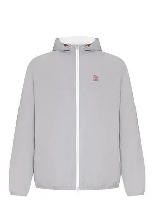 Brunello Cucinelli BRUNELLO CUCINELLI Technical Fabric Hooded Jacket Gray