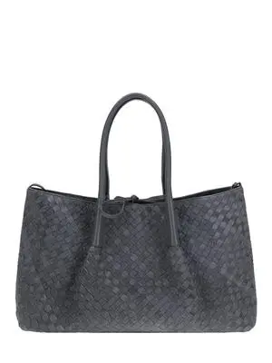 Bottega Veneta Pinacoteca Woven Suede Bag - Blue