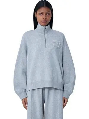 GANNI Half-zip Sweatshirt - Gray