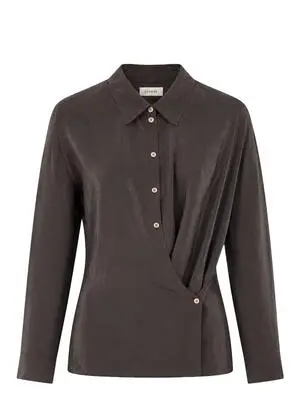 LEMAIRE Lemaire Women Straight Collar Twisted Shirt Multicolor
