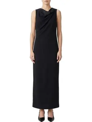 Max Mara Long Polyester Dress - Black