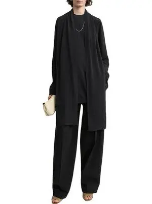TOTEME TOTÊME Blouse With Draped Scarf Black
