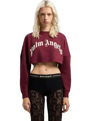 Palm Angels Curved Logo Crop Top - Multicolor