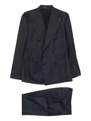 Tagliatore Suits Double Breasted Suits - Blue