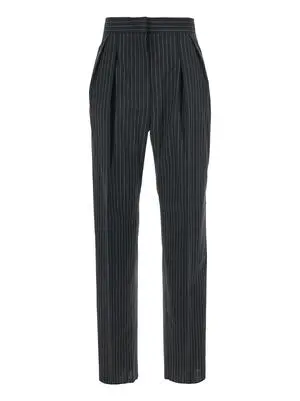 Max Mara Sesamo Striped Wool Trousers - Multicolor