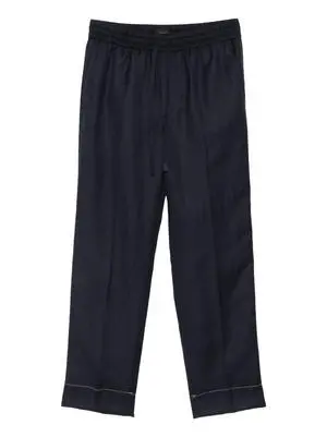 Brioni Asolo Linen And Wool Trousers - Multicolor