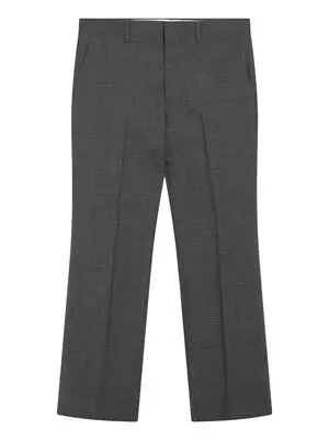 Prada Wool Flared Trousers - Gray