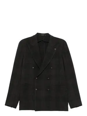 Tagliatore Virgin Wool Blend Double-breasted Blazer - Brown