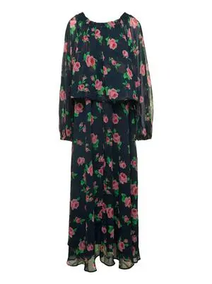 ROTATE BY BIRGER CHRISTENSEN Floral Print Chiffon Maxi Dress - Multicolor