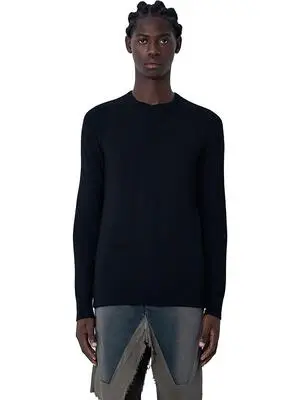 Rick Owens Technical Knit Long Sleeve Sweater - Black