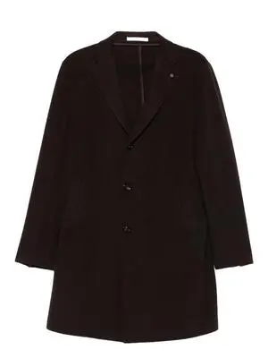 Tagliatore Single Breasted Coat - Brown