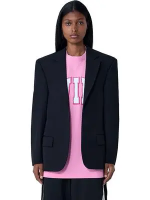 Balenciaga Single-breasted Blazer - Black
