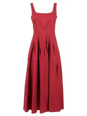 Max Mara Cotton Midi Dress - Red
