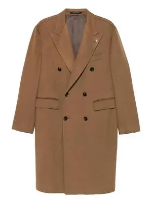 Tagliatore Cashmere Double-breasted Coat - Brown