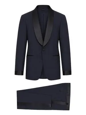 TOM FORD Single Breasted Tuxedo With Silk Inserts - Multicolor