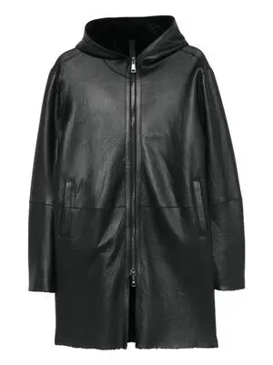 TAGLIATORE TAGLIATORE Shearling-Trimmed Leather Jacket