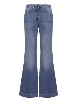 Moncler Wide Leg Denim Jeans - Blue