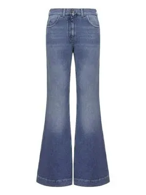 Moncler Wide Leg Denim Jeans - Blue
