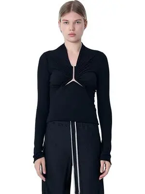 Rick Owens Allanah Long Sleeve Top - Black