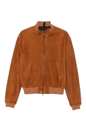 Tagliatore Suede Bomber Jacket - Brown