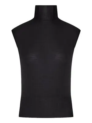 Rick Owens Turtle Knitted Top - Black