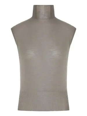 Rick Owens Turtle Knitted Top - Gray