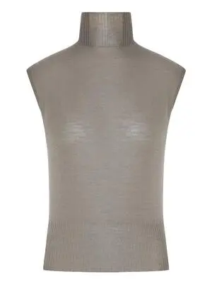 Rick Owens Turtle Knitted Top - Gray