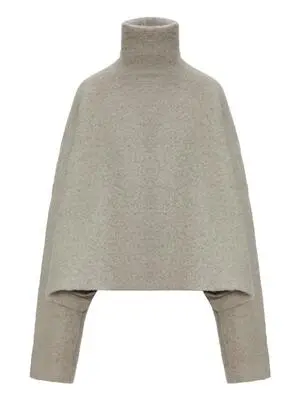 Rick Owens Jumbo Turtleneck Sweater Cream