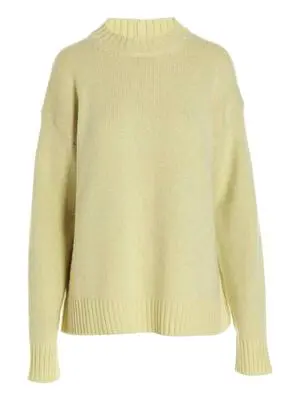 JIL SANDER Cachemire Blend Crewneck Sweater - Yellow