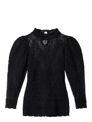 Isabel Marant Étoile Dahara Openwork Cotton Sweater - Black